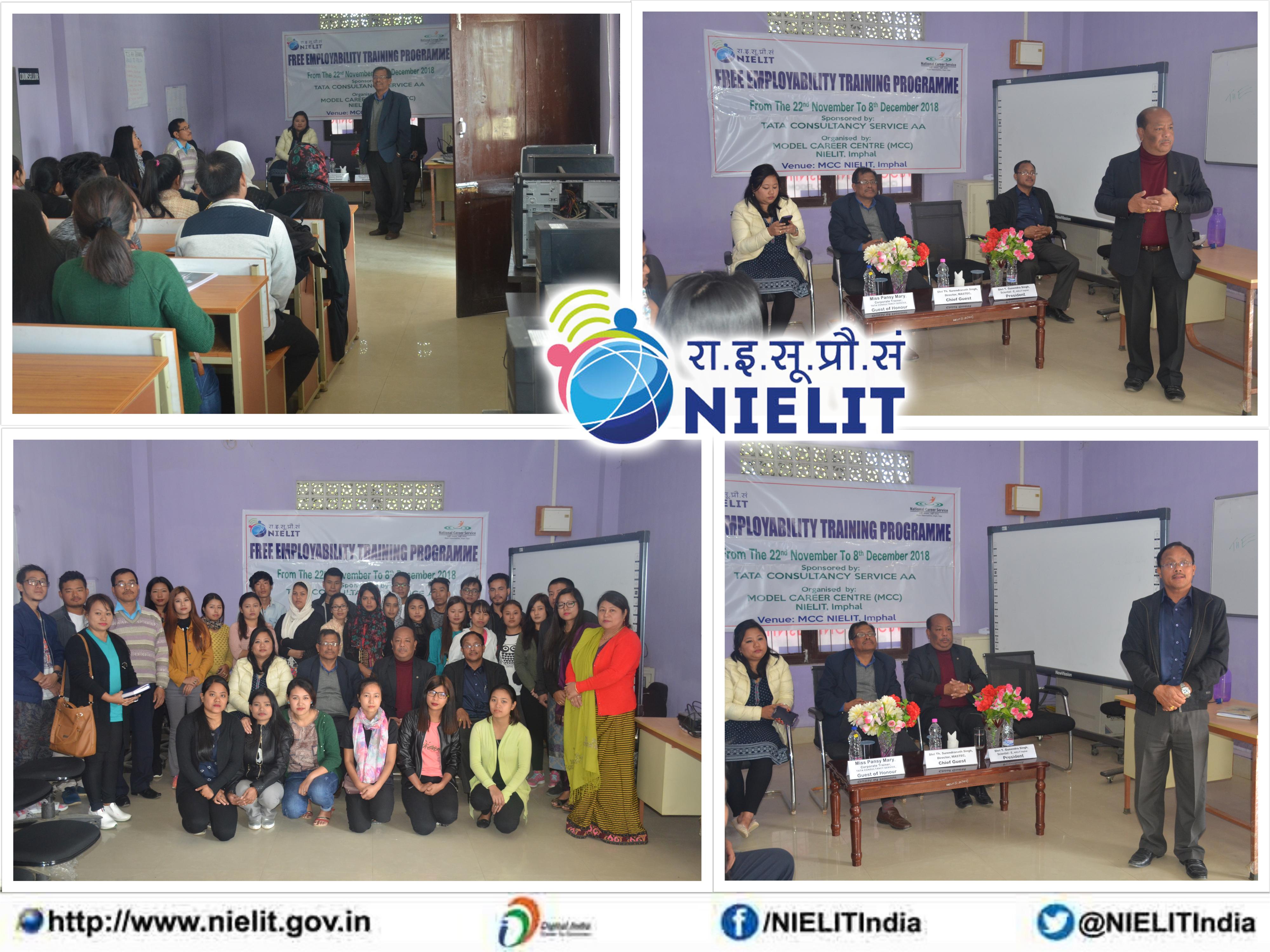4th Batch of “100 Hours Free Employability Training Programme" started at MCC NIELIT Imphal ...